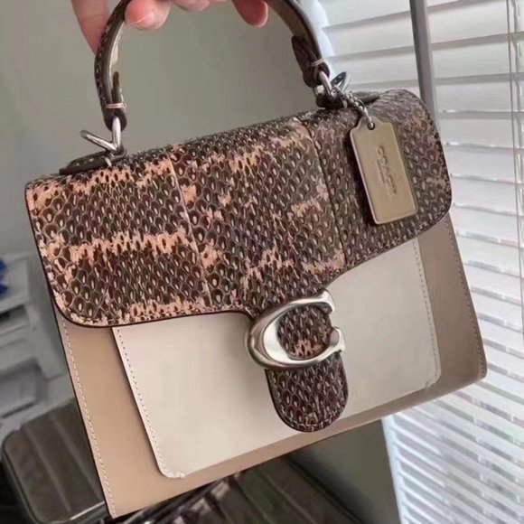 Coach | Bags | Coach Tabby Top Handle 2 In Colorblock With Snakeskin ...